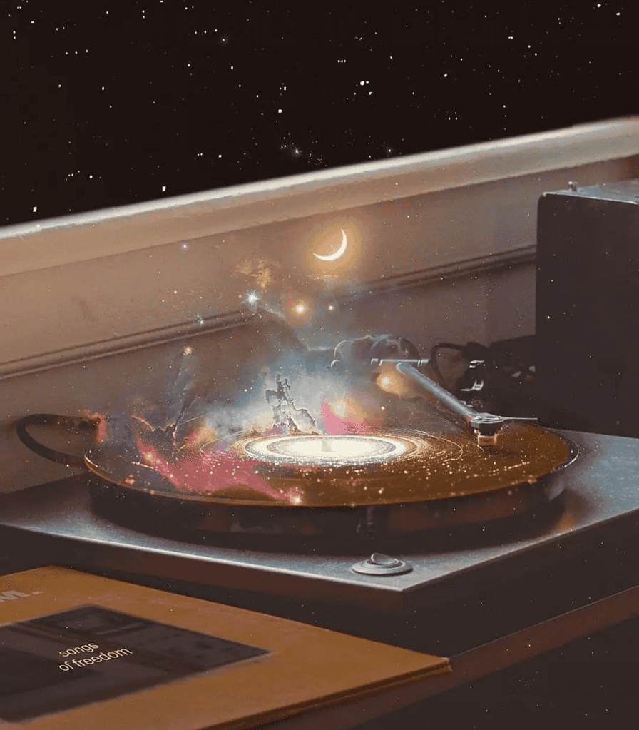 Vinyl Player Wall Art | Glass Framed Poster For Dining Room, Living ...